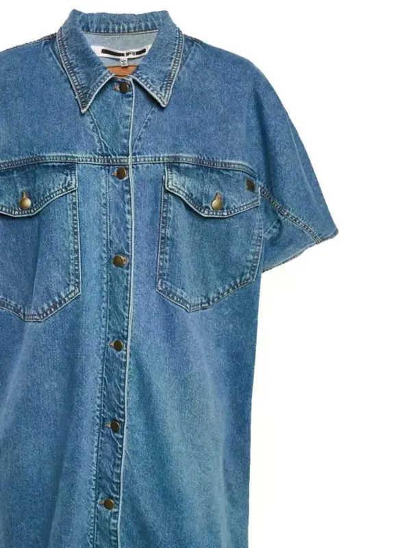 Alexander McQueen Short-sleeve Denim Dress