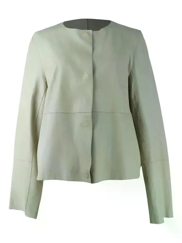 YVES SALOMON Button-fastening Leather Jacket
