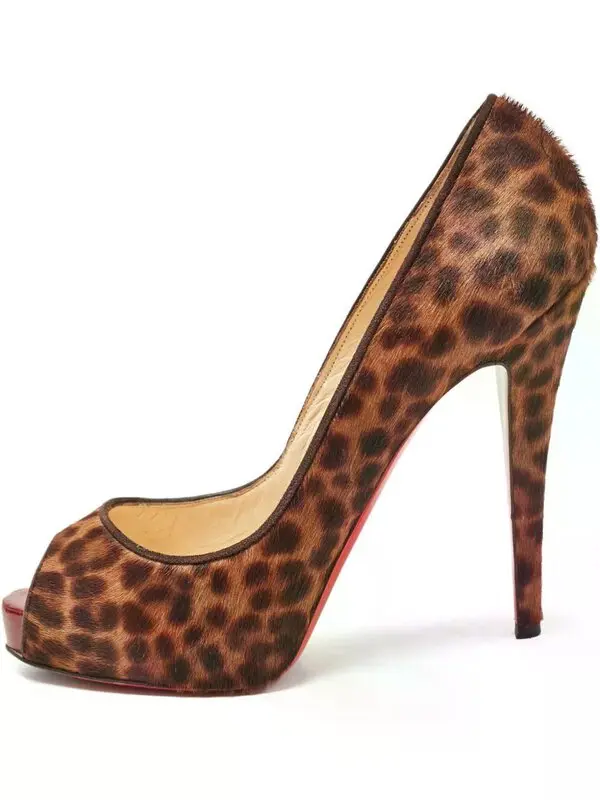 CHRISTIAN LOUBOUTIN 125mm Animal-print Pumps - Brown