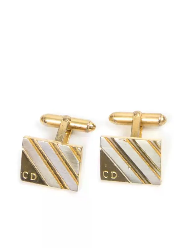 Dior 1980s Cd Cufflinks - Gold