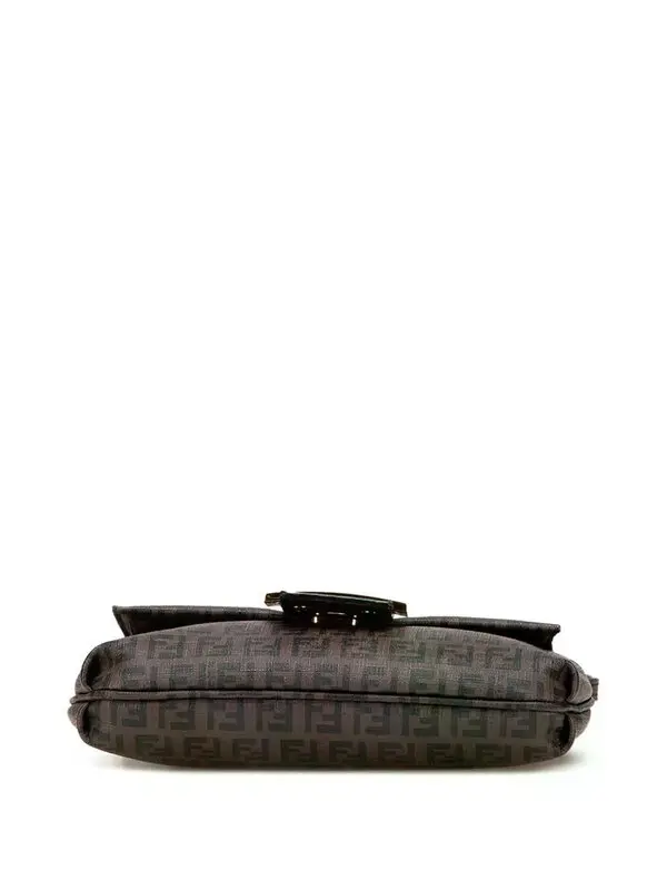 Fendi Zucchino Spalmati Crossbody Bag - Brown