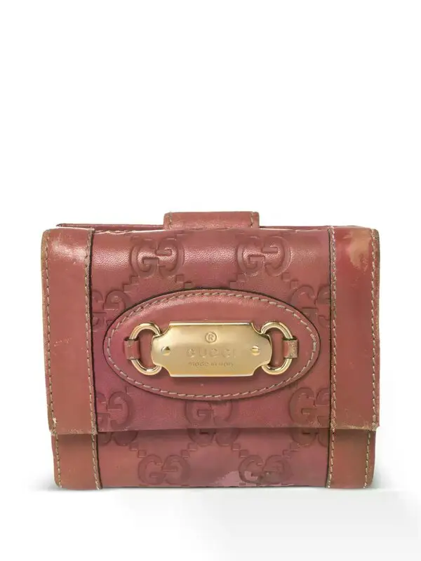 Gucci Guccissima Leather Wallet - Pink