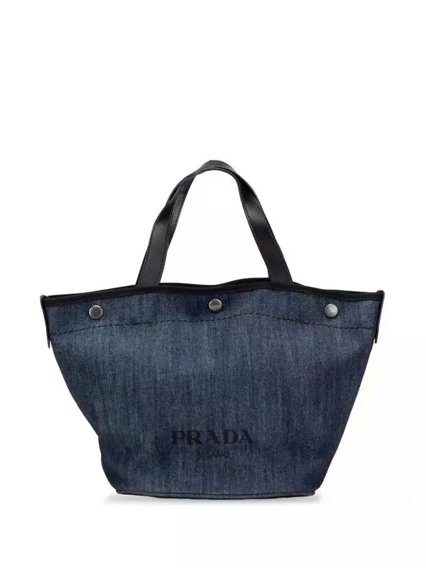 Prada 2013-2025 Denim Logo Satchel