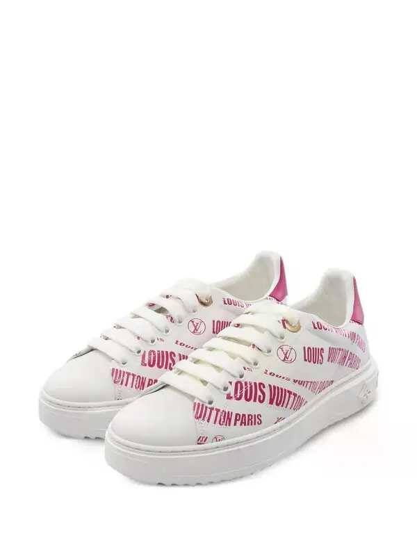 LOUIS VUITTON Logo-print Leather Sneakers