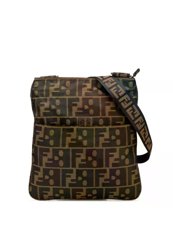 Fendi Zucca Canvas Skull Crossbody Bag