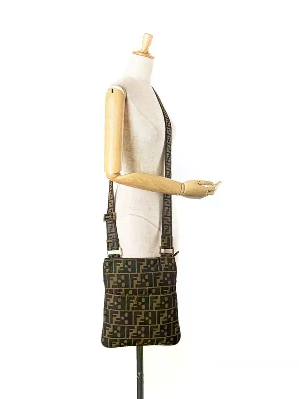 Fendi Zucca Canvas Skull Crossbody Bag