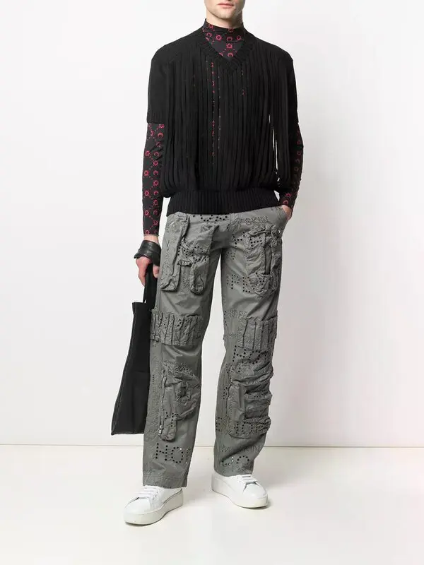 WALTER VAN BEIRENDONCK Fine Knit V-neck Top