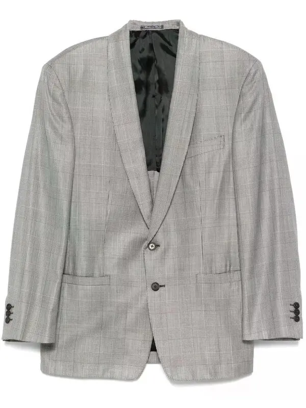 Versace 1991 Checked Blazer - Grey