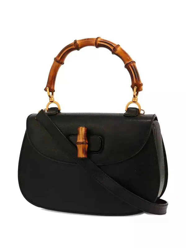 Gucci 2000s Bamboo Shoulder Bag - Black