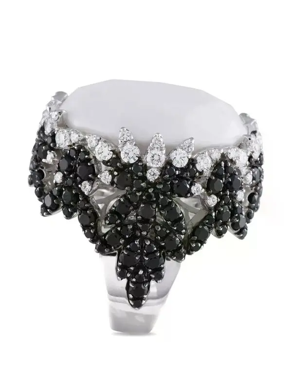 Pasquale Bruni 18k White Gold Diamond And Agate Ring
