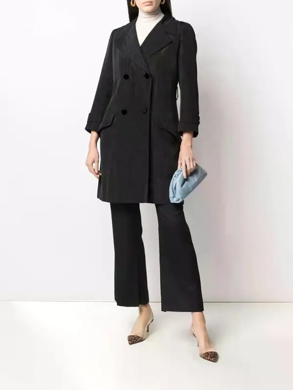 Dior 1970s Silk-blend Double-breasted Trench Coat