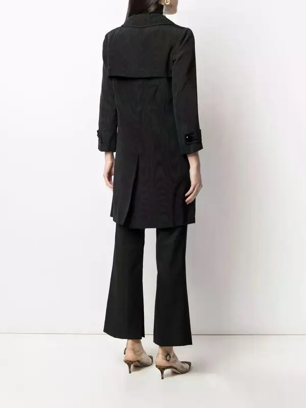 Dior 1970s Silk-blend Double-breasted Trench Coat