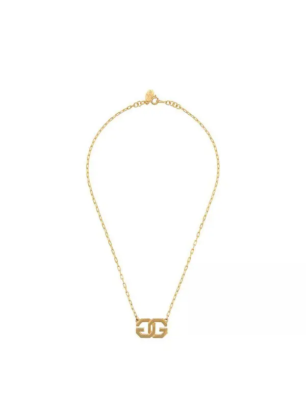 Givenchy 1970s Gg Charm Necklace - Gold