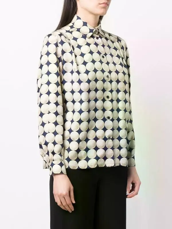 Hermès 1996 Golf Ball-print Silk Shirt