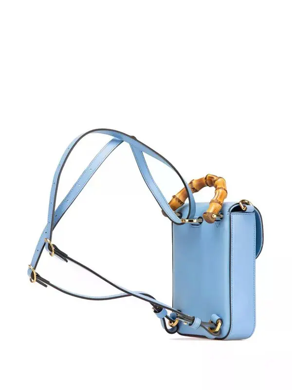 Gucci Mini Bamboo Top Handle Satchel - Blue