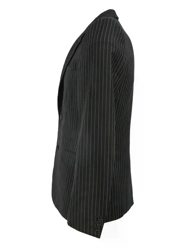 Saint Laurent 70mm Pinstripe Single-breasted Blazer - Black