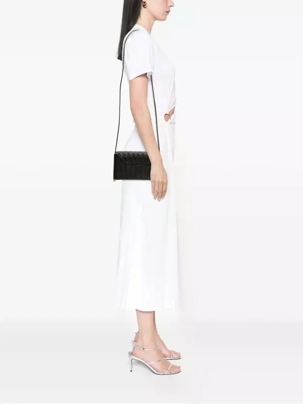 Bottega Veneta Calfskin Intrecciato Solstice Phone Pouch Crossbody Bag - Black