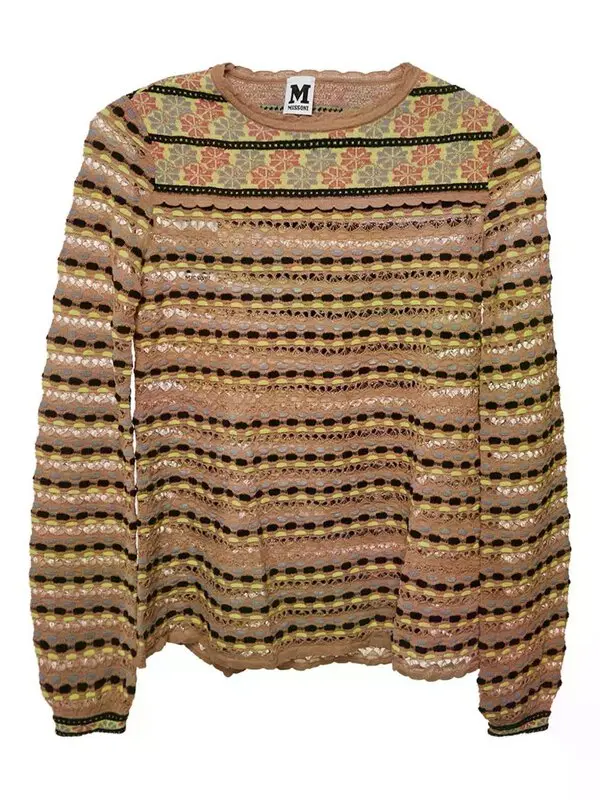 Missoni Pointelle-stripe Sweater - Neutrals