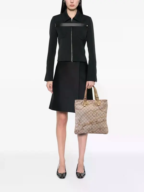 Loewe 2005 Anagram Canvas Embroidered Tote Bag
