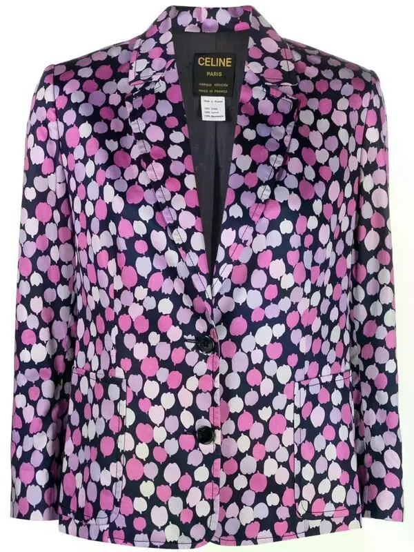 Celine 1980s Single-breasted Blazer - Pink