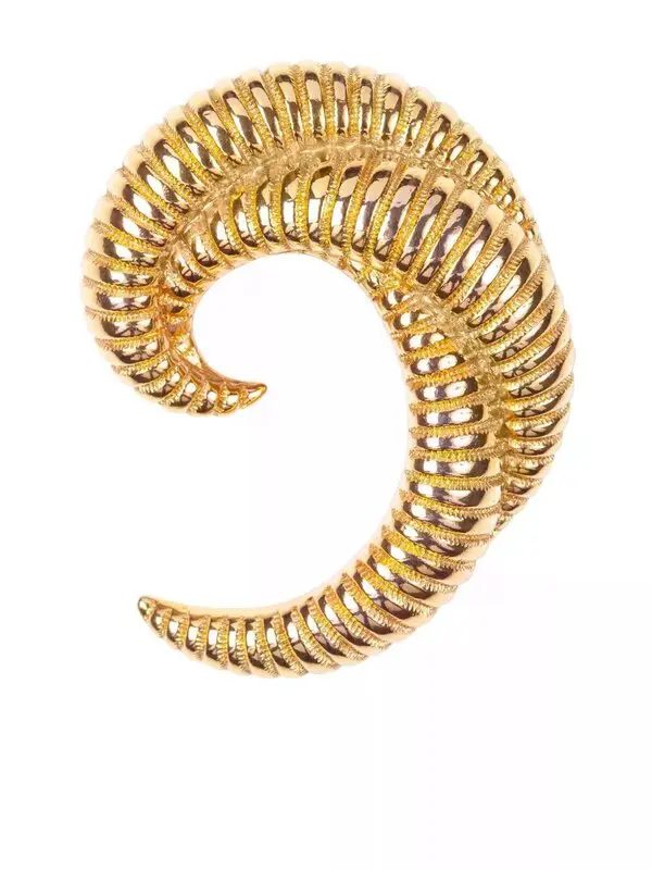 SUSAN CAPLAN 1960s Monet Textured Brooch - Gold