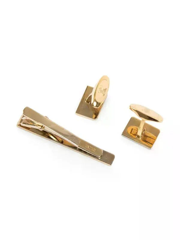 Celine 1990s Triomphe Cufflinks Set