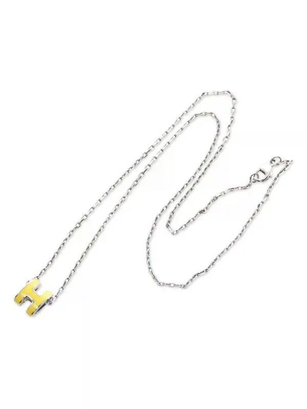 Hermès 2010s Mini Pop H Necklace - Silver