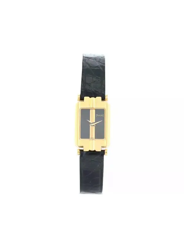 PIAGET 1970 Vintage 18k Yellow Gold Timepiece - Black