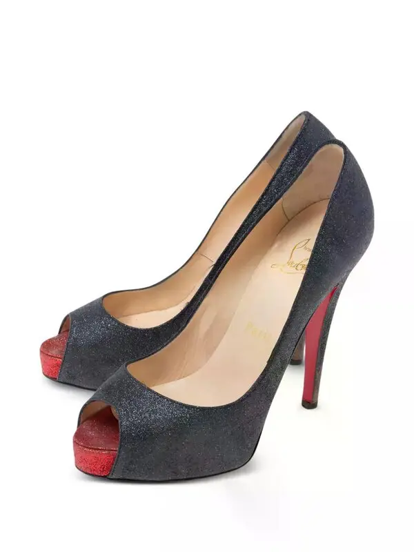 CHRISTIAN LOUBOUTIN 115mm Glitter-embellished Heels - Black