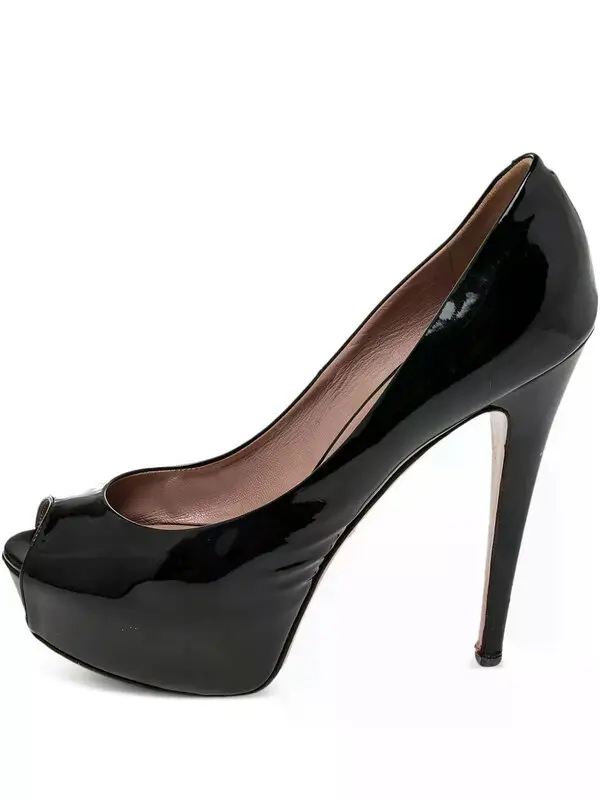 Gucci 135mm Leather Pumps - Black