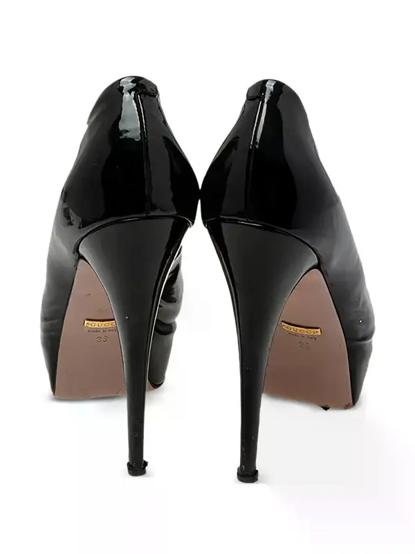 Gucci 135mm Leather Pumps - Black