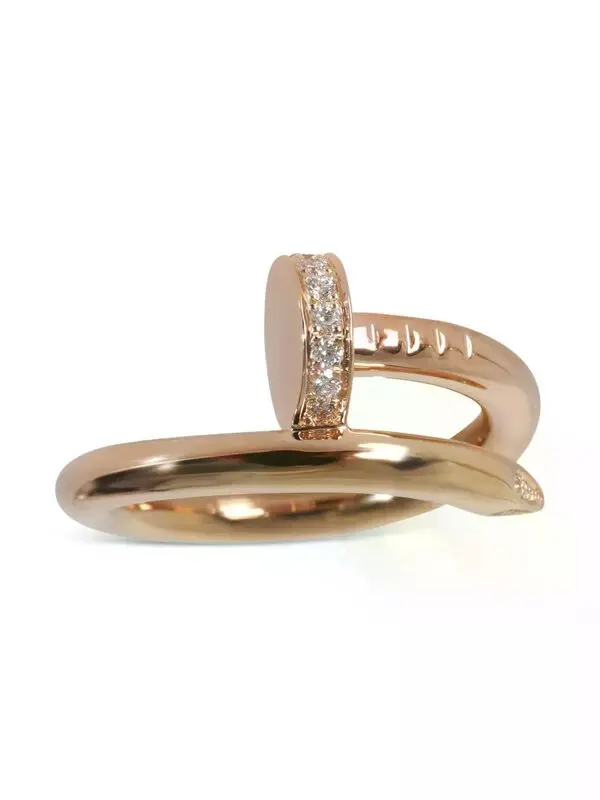 CARTIER 18kt Rose Gold Juste Un Clou Diamond Ring - Pink