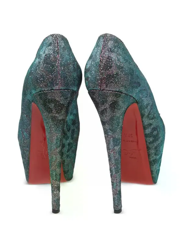 CHRISTIAN LOUBOUTIN 150mm Leopard Print Peep-toe Pumps