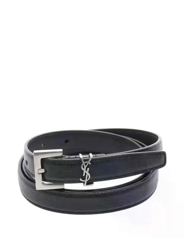 Saint Laurent Leather Belt - Black