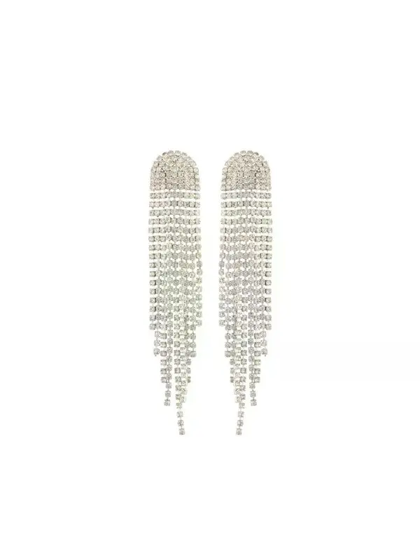 SUSAN CAPLAN Swarovski Crystal Drop Earrings - Silver