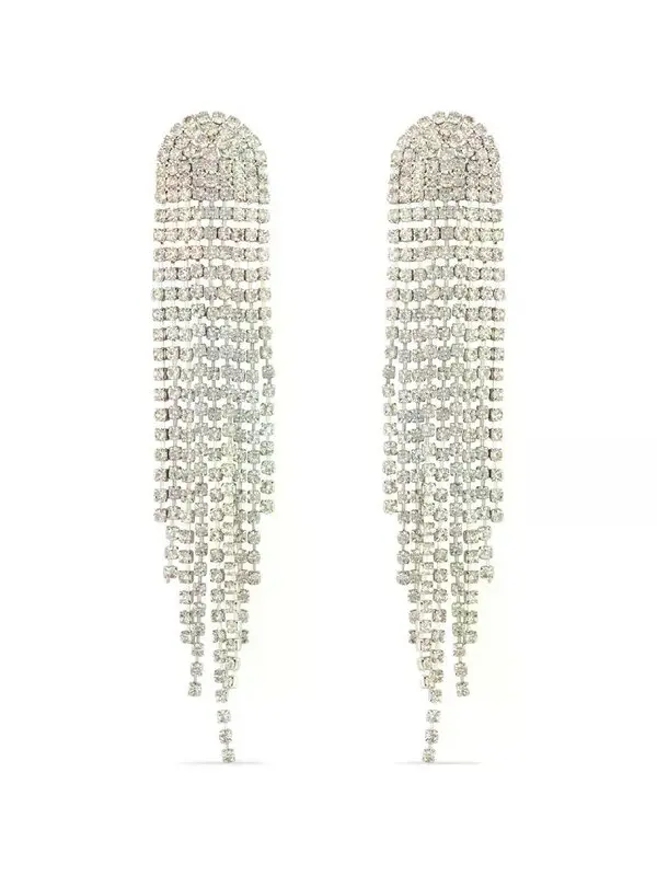 SUSAN CAPLAN Art Deco Revival Chandelier Drop Earrings - Silver