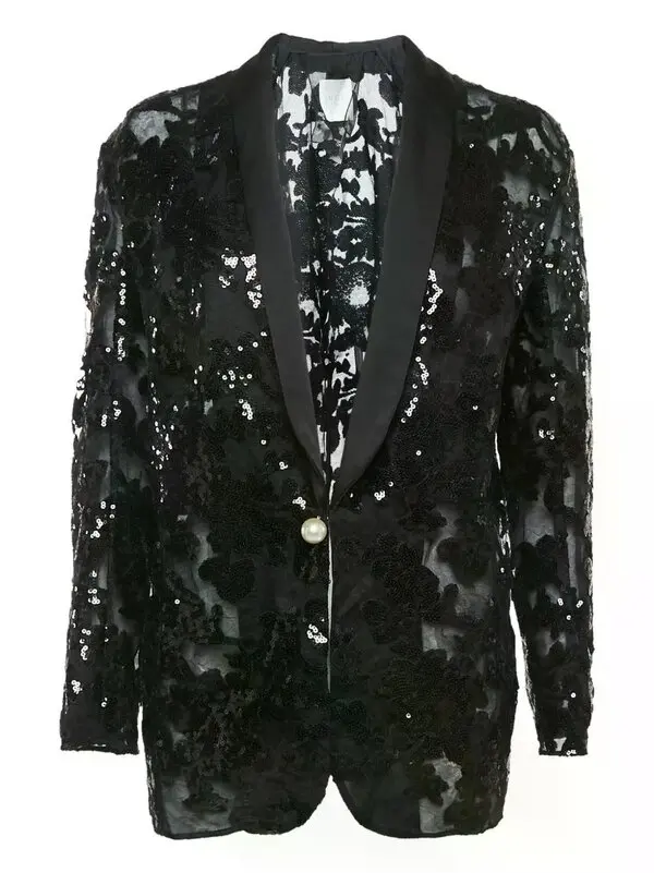 INGIE PARIS Sequin-embellished Tulle Blazer