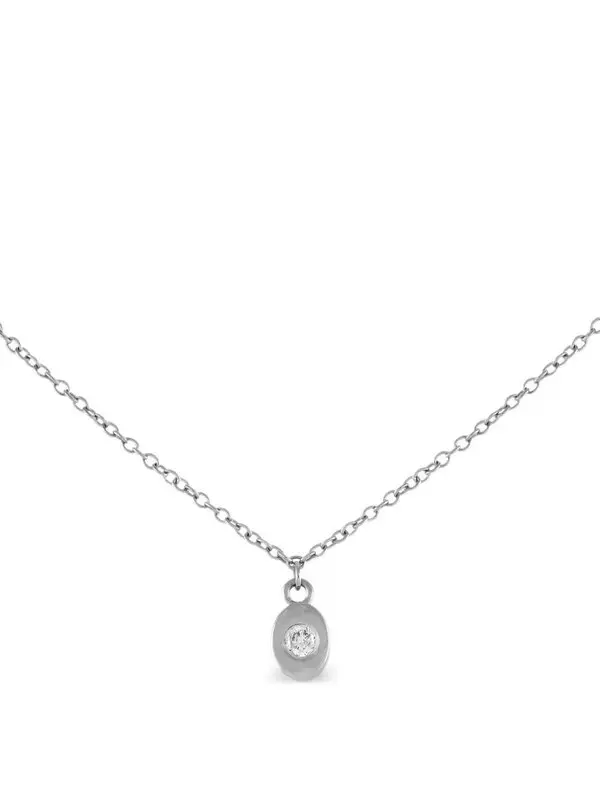 LB EXCLUSIVE 14k White Gold Diamond Necklace - Silver