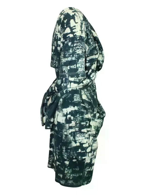 Celine Abstract-print Wrap Mini Dress