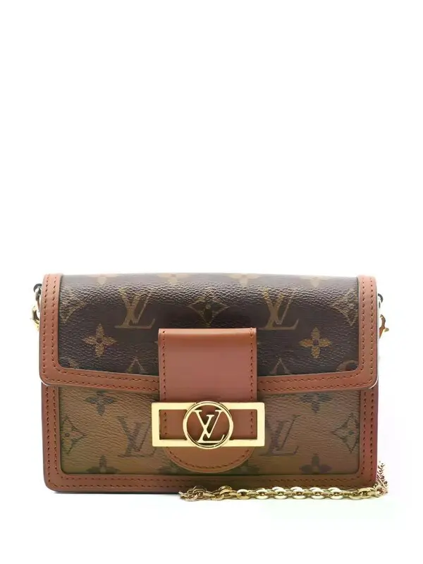 LOUIS VUITTON Dauphine Monogram Chain Crossbody Bag - Brown