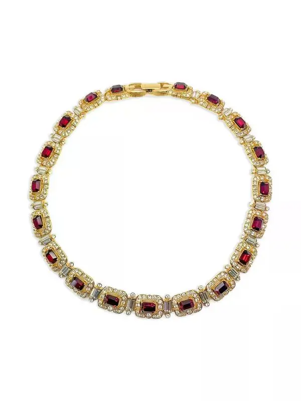 Givenchy 1980s Crystal-embellished Necklace - Gold