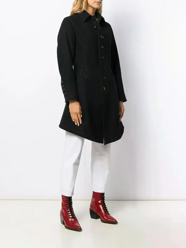 JEAN PAUL GAULTIER Military Style Wool Blend Coat