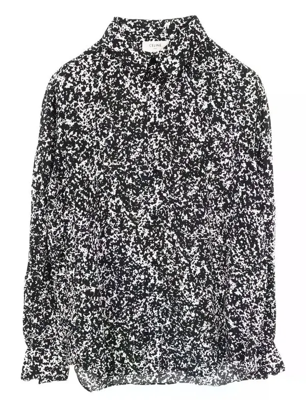 Celine 2010s All-over-pattern Long-sleeve Shirt