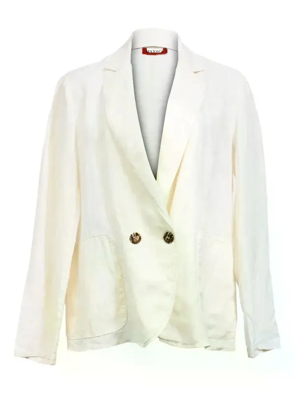 MAX&CO. Buttoned Linen Blazer