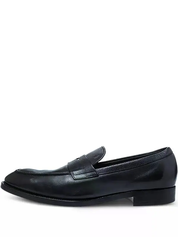 TOD'S Leather Penny Loafers - Black