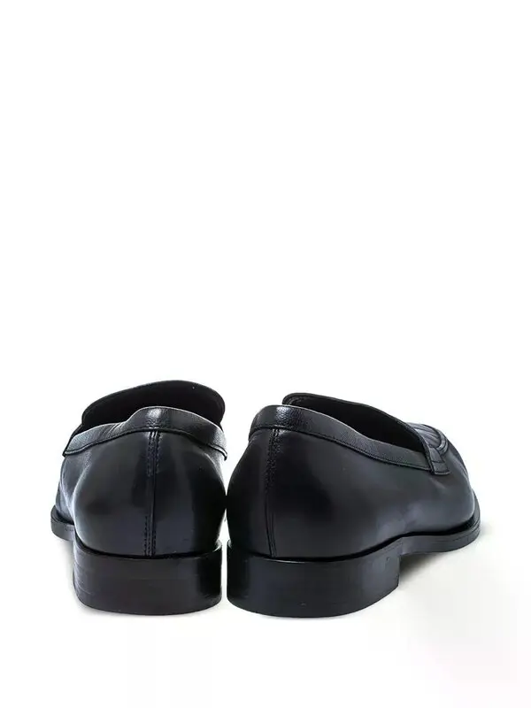 TOD'S Leather Penny Loafers - Black