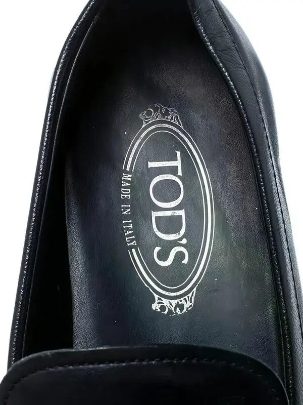 TOD'S Leather Penny Loafers - Black