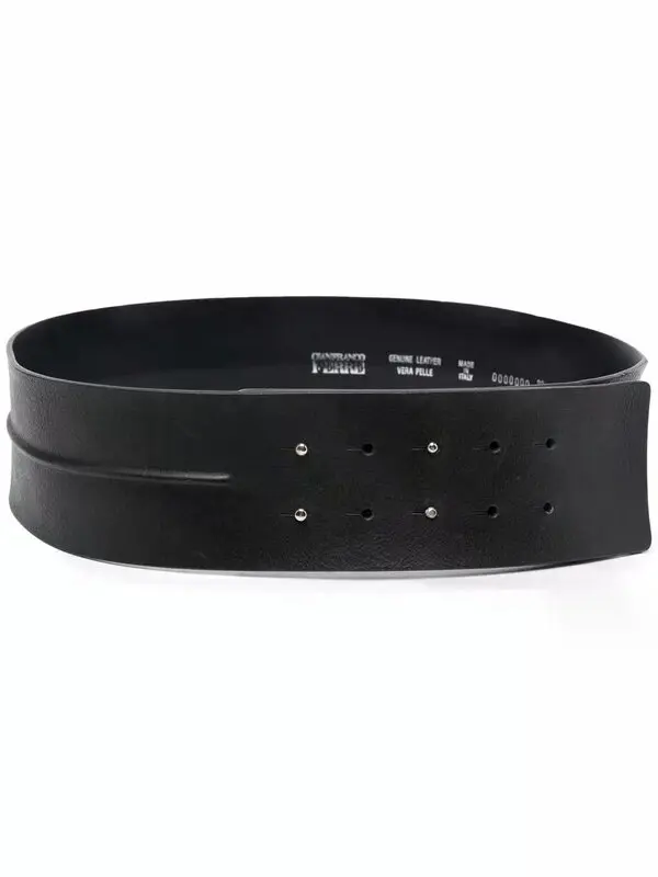 Gianfranco Ferre 1990s Leather Belt - Black