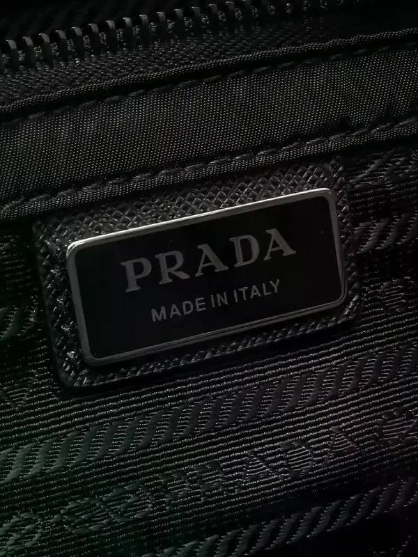 Prada 2020s Buckle Leather Shoulder Bag