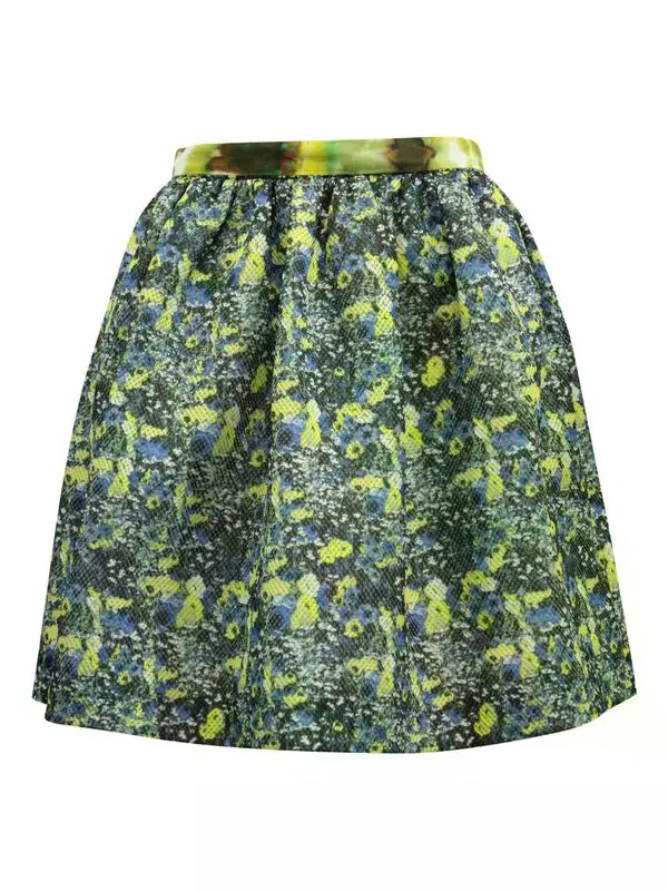 MSGM Floral-print Circle Skirt